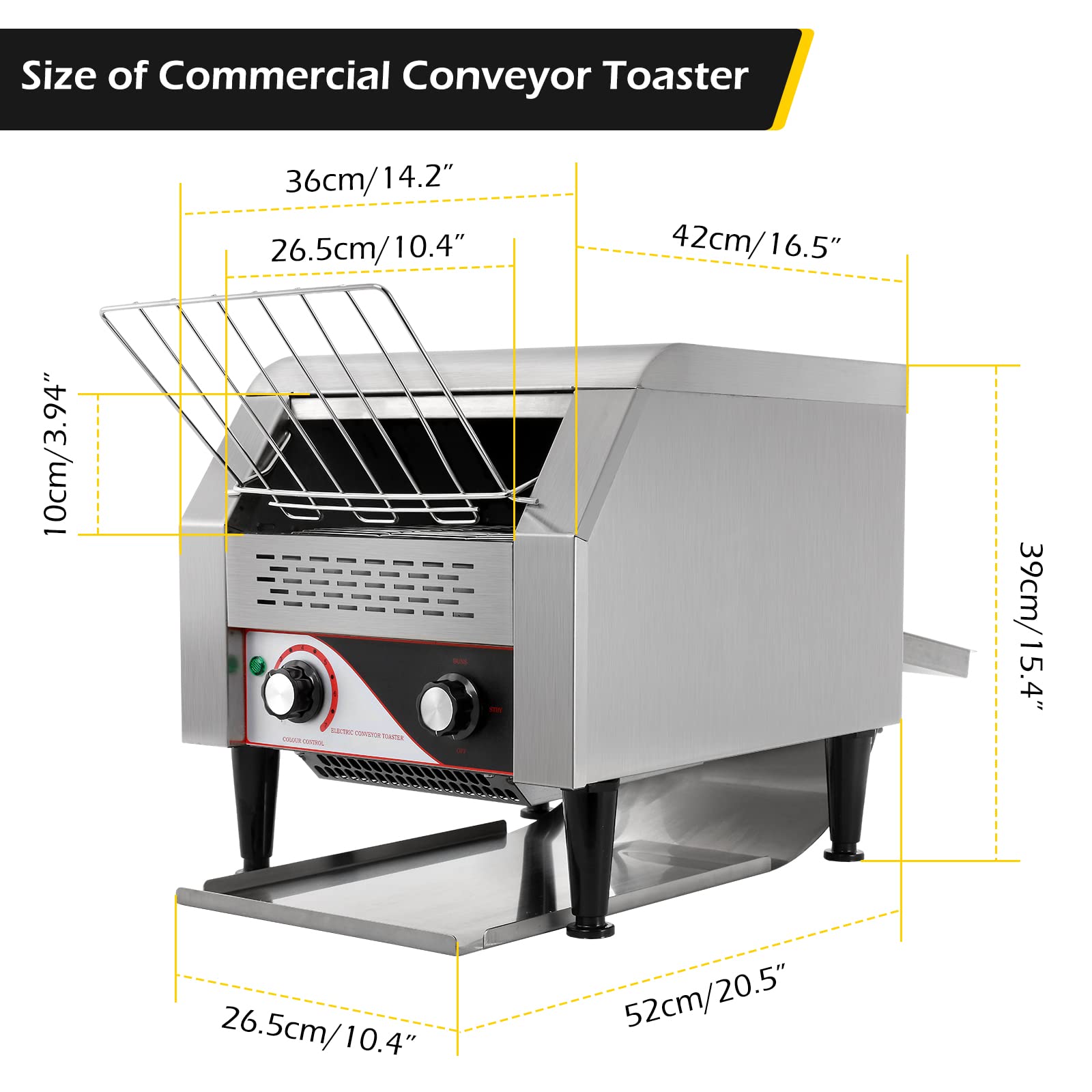 Dyna-Living Commercial Toaster 300 Slices/Hour Stainless Steel ...