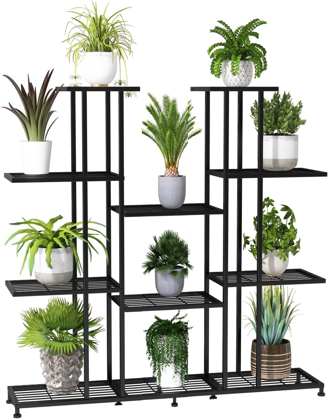 Metal Plant Stand, large indoor Plant Stands Decorative Black Steel ...