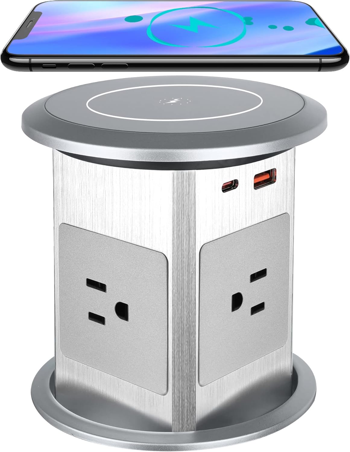Automatic Pop Up Countertop Outlet, 3.9"Pop Up Outlet with USB C and ...
