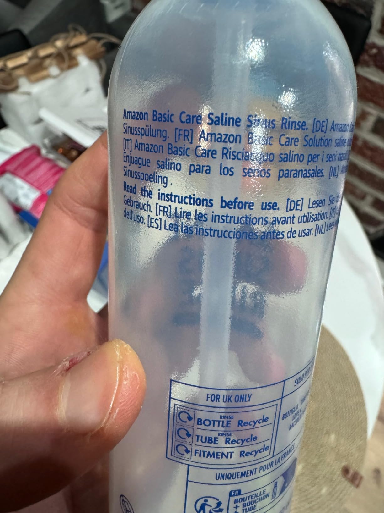 Amazon Basic Care Saline Sinus Rinse Kit 1 Bottle & Pack of 30 Sachets ...