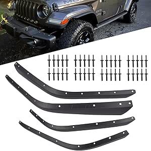 Flynsu Front & Rear Fender Extenders Replacement for 2018-2024 Jeep ...
