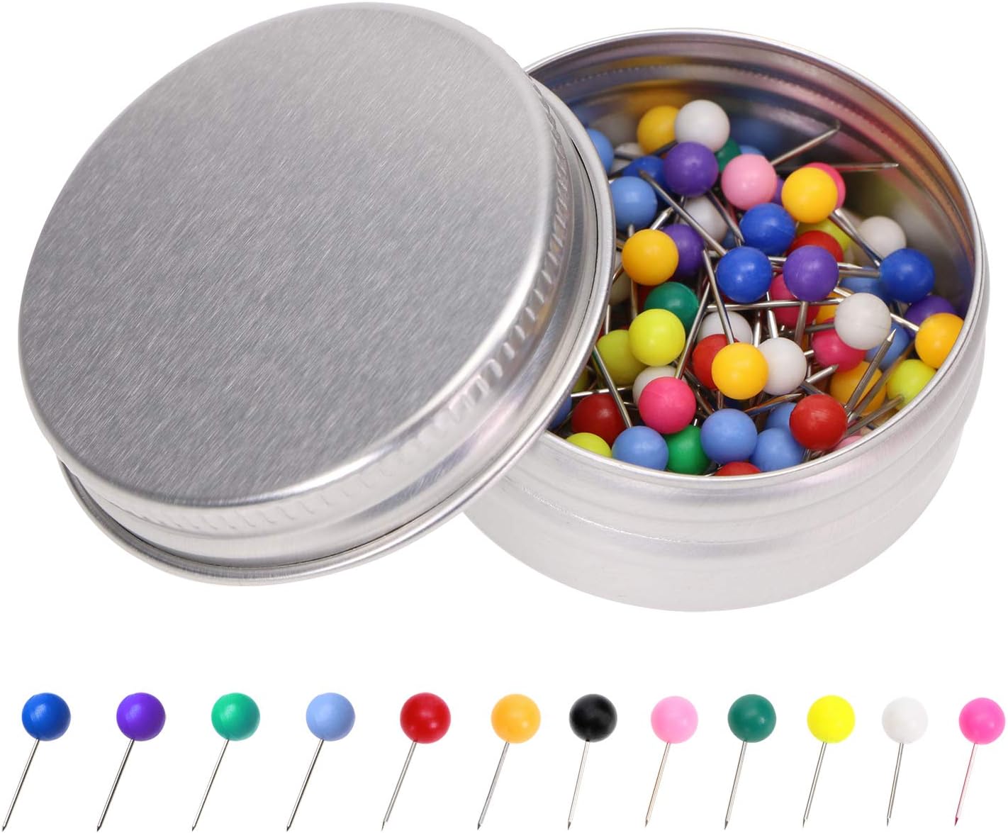 Amazon.com: 600 Pieces Push Pins Map Pins with Colored Head Map Tacks ...