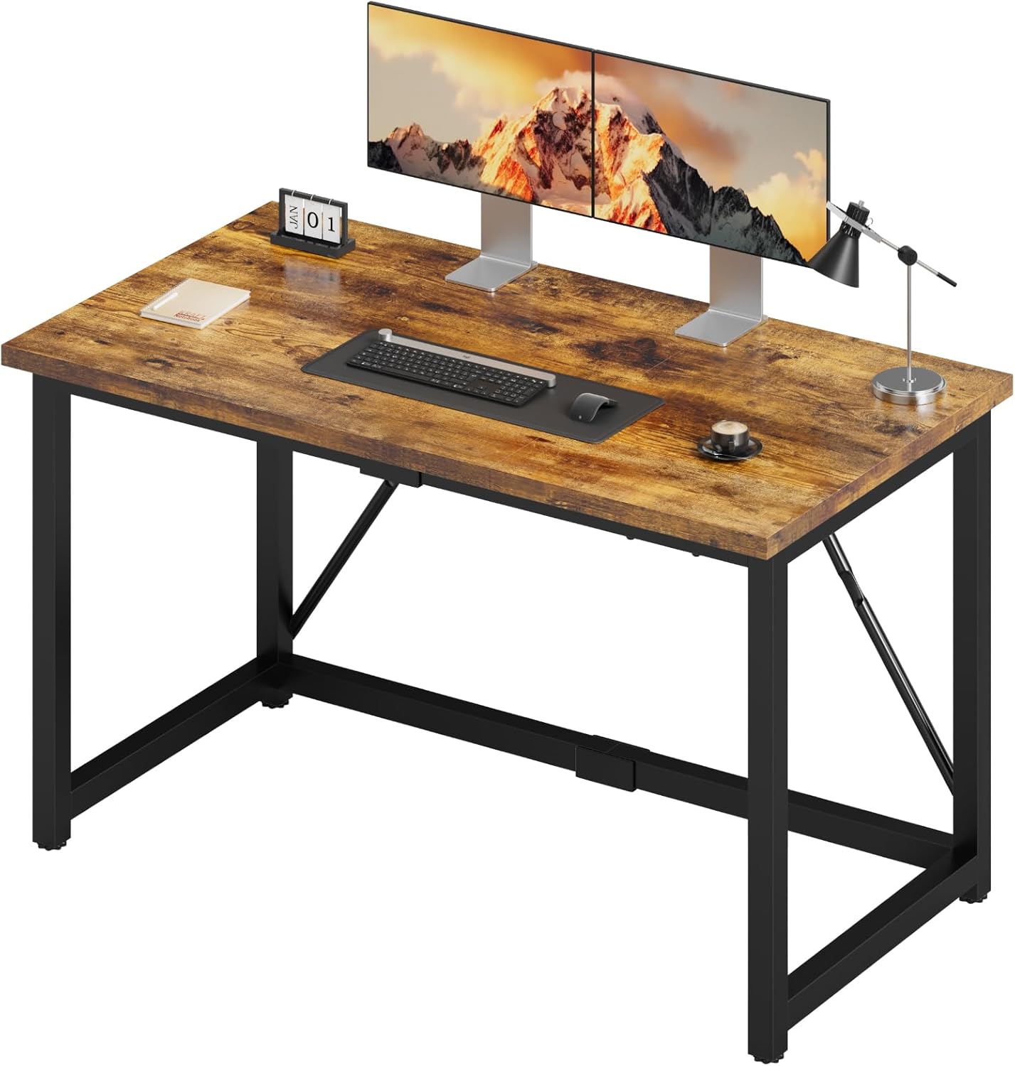 Devoko Computer Desk 120 x 50 x 75 cm, Home Office desk with Hook ...