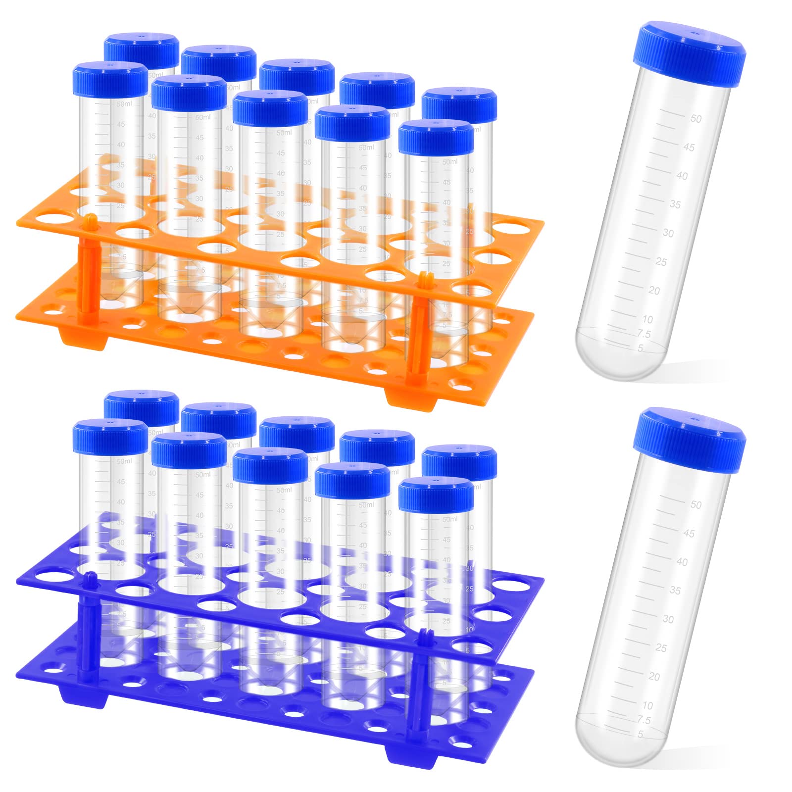 Buy Wokape 2 Pack 28 Well Test Tube Rack Laboratory Centrifuge Tube ...