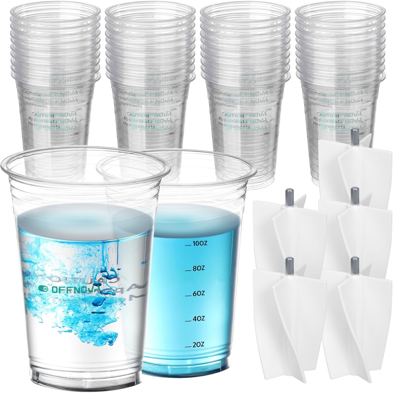 Amazon.com: OFFNOVA Resin Mixing Cups Set, 50pcs 16oz 2 Scales Accurate ...