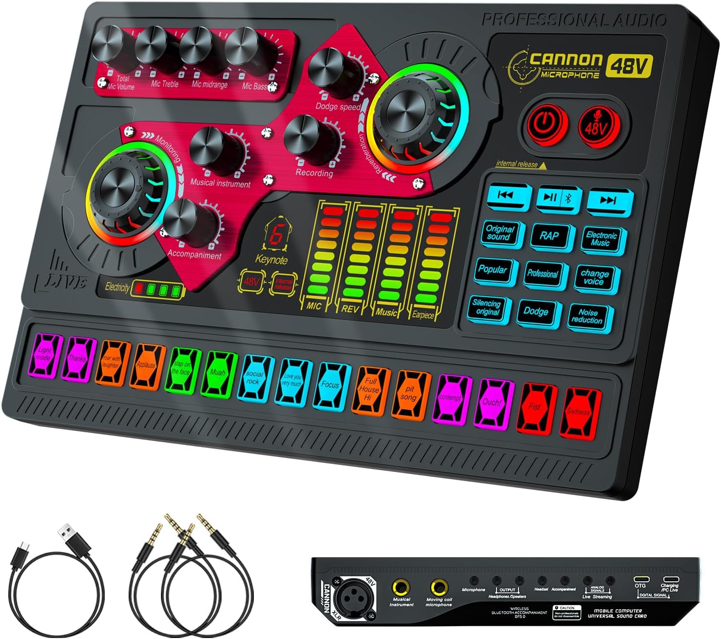 Amazon.com: Podcast Equipment Bundle, X5 Audio Interface with Mixer ...