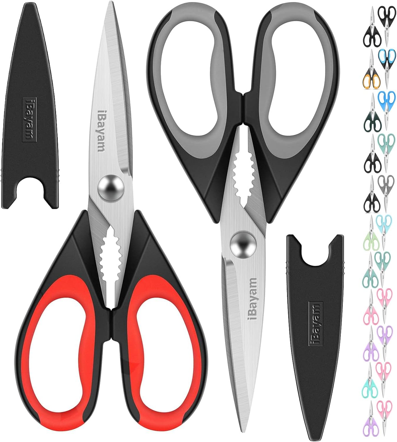 Amazon.com: Asdirne Premium Kitchen Scissors Set, Kitchen Shears, Food ...