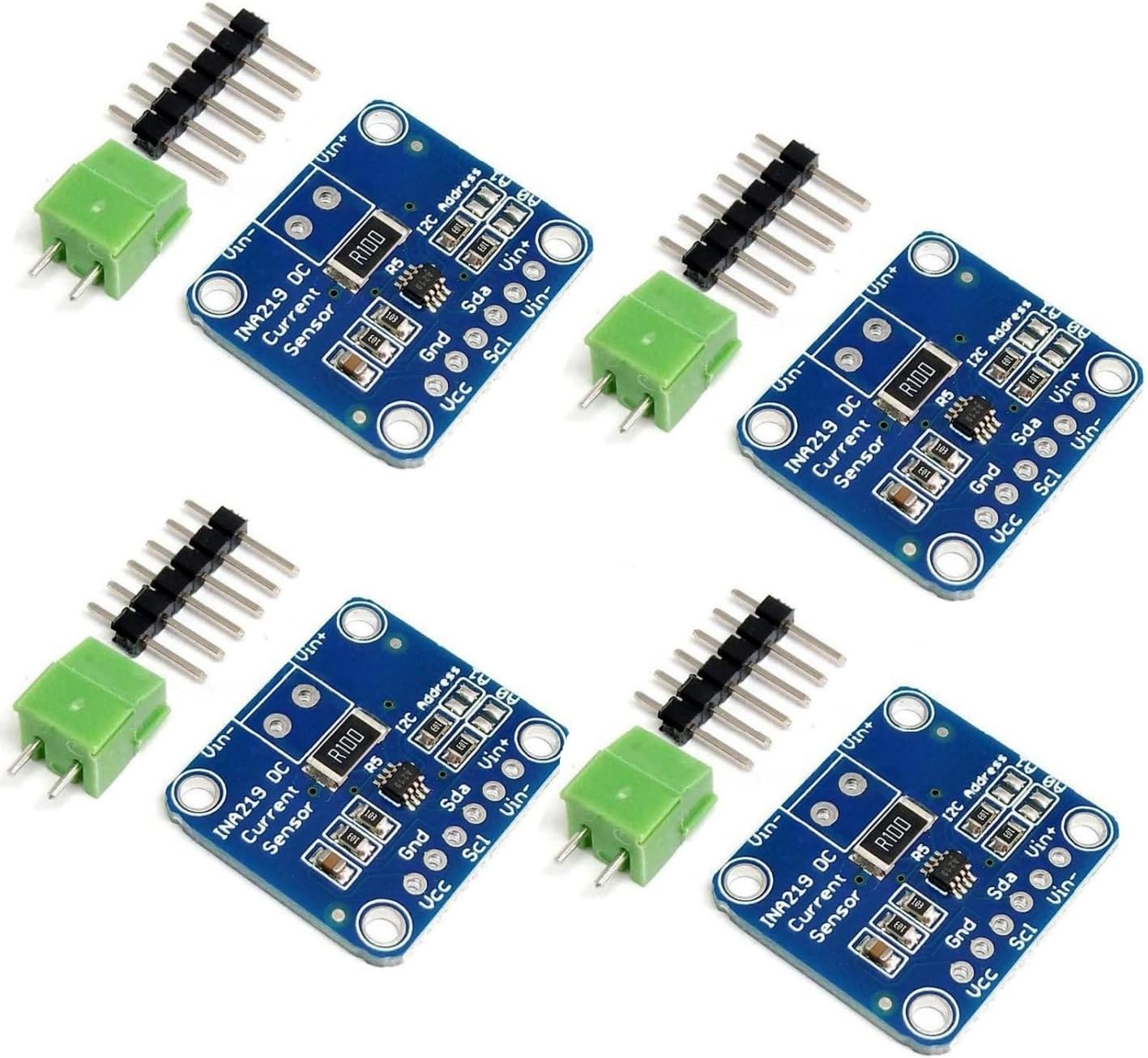 4 PCS INA219 I2C Bi-Directional DC Current Power Supply Sensor Breakout ...