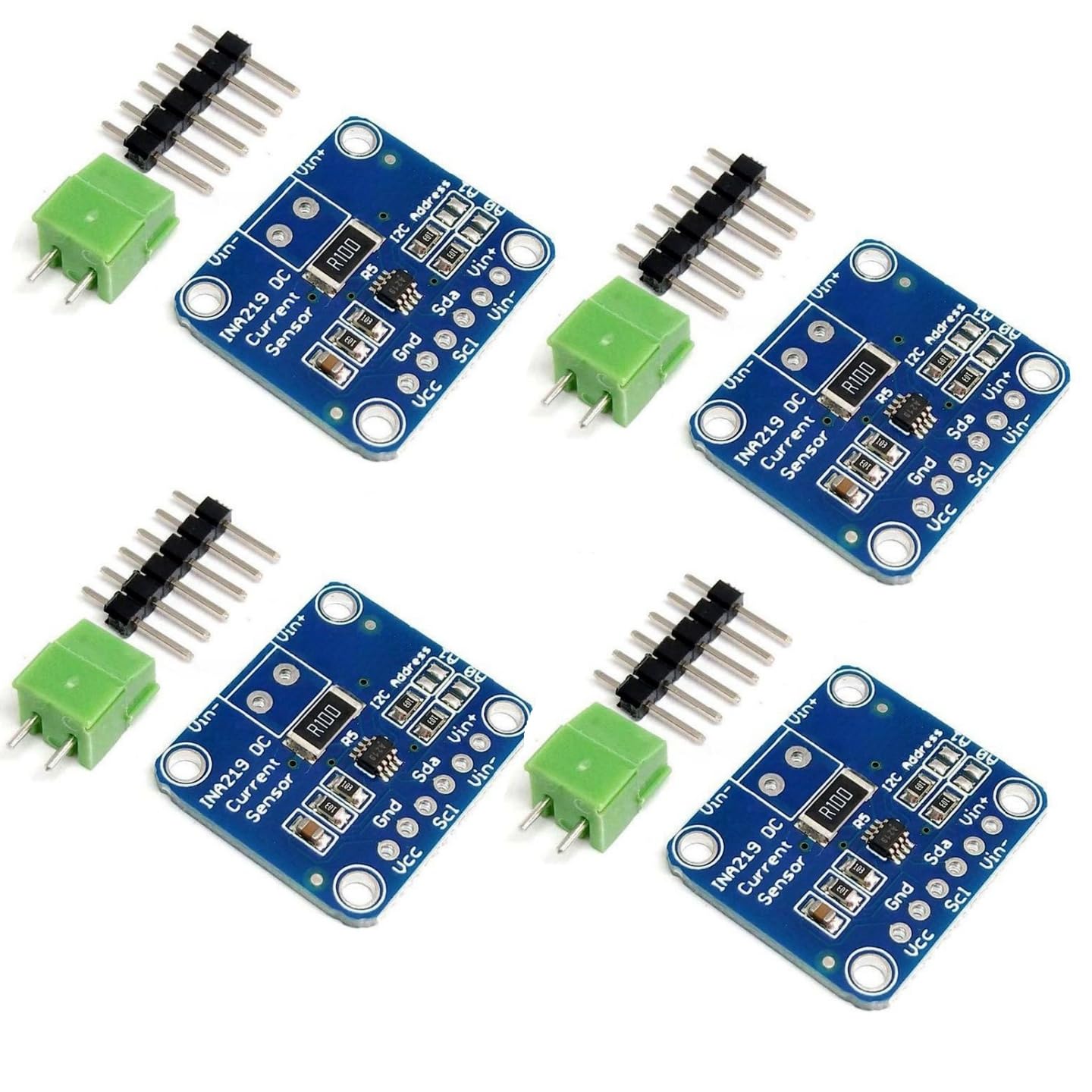 4 PCS INA219 I2C Bi-Directional DC Current Power Supply Sensor Breakout Module Compatible with ...