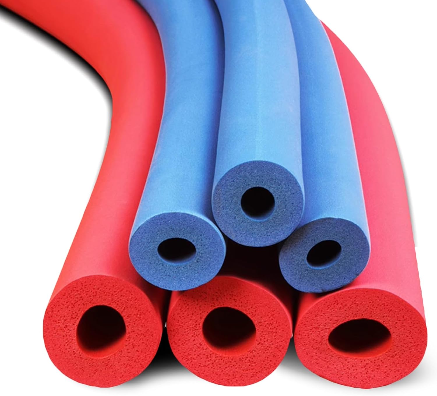 Amazon.com: Red/Blue Pipe Insulation ID 1/4" 3/8" 1/2" 5/8" 3/4" 1" 1-1 ...