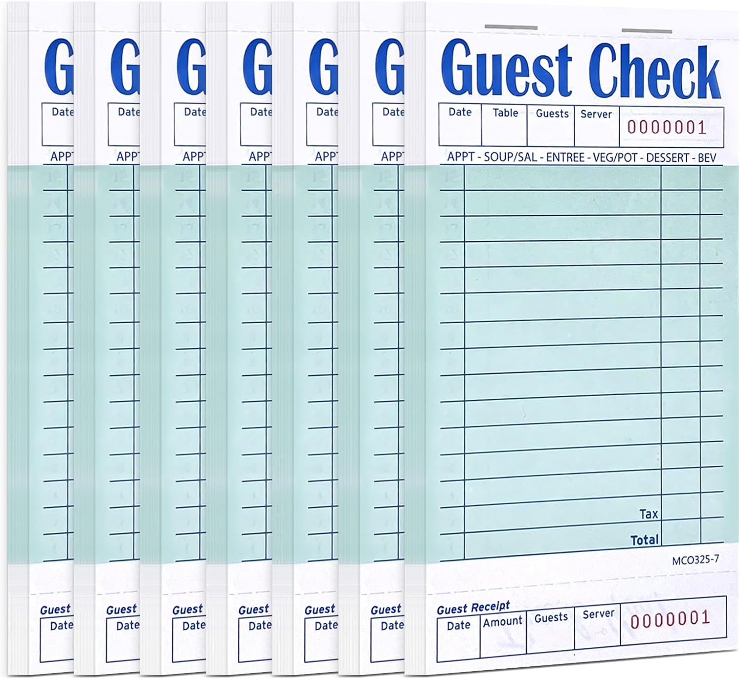 Amazon.com: ZKKZOMA 7 Pack Server Note Pads,350 Total Tickets Guest ...