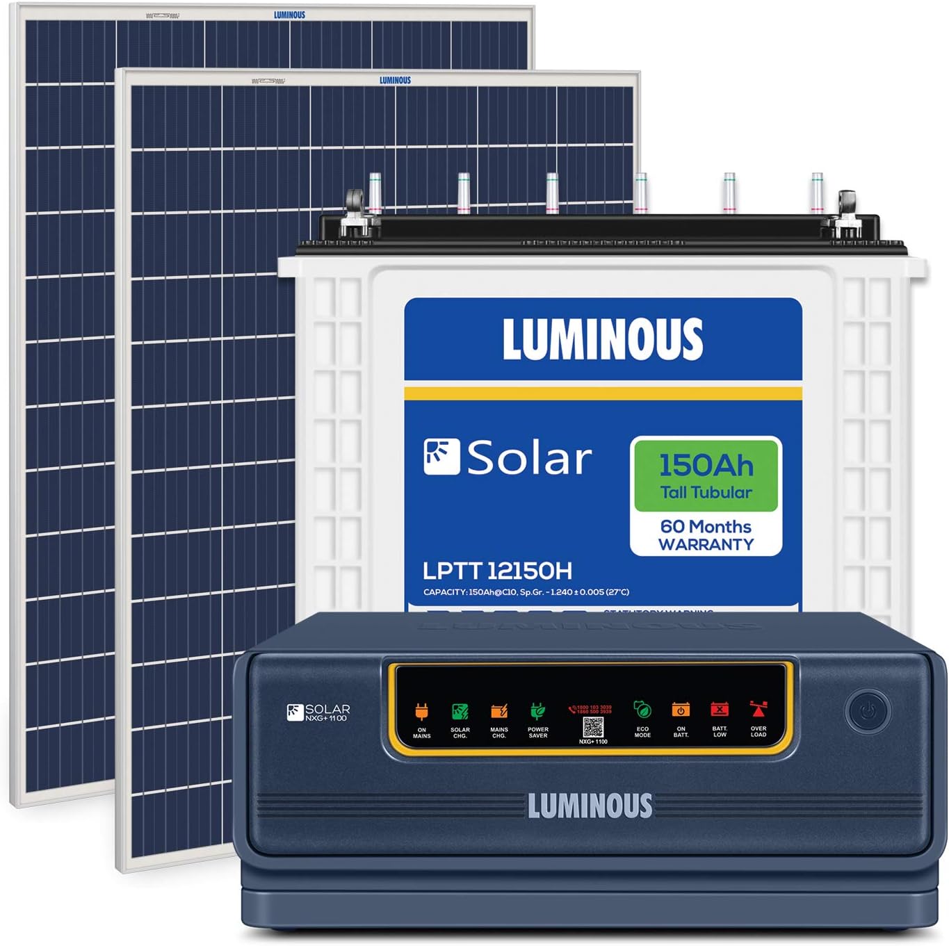 Luminous Solar LPTT12200L 200Ah Tall Tubular Inverter Battery | Home ...
