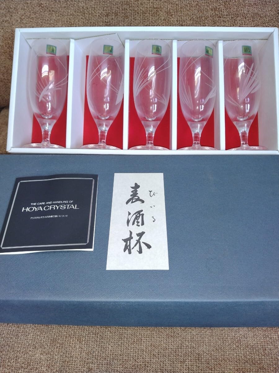 Amazon.co.jp: K492 HOYAクリスタル 麦酒杯 ビアグラス 5客セット : ホーム＆キッチン