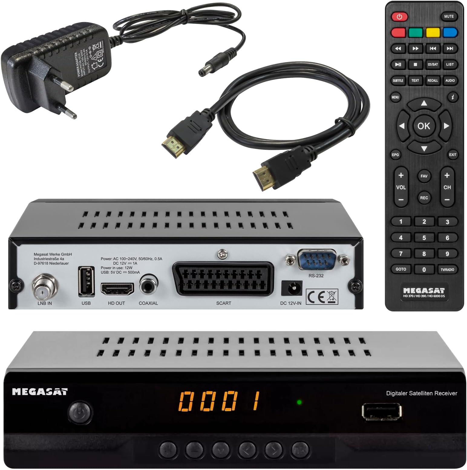 EDISION Proton S2 Plus Full HD Satelliten Receiver FTA, Unicable ...