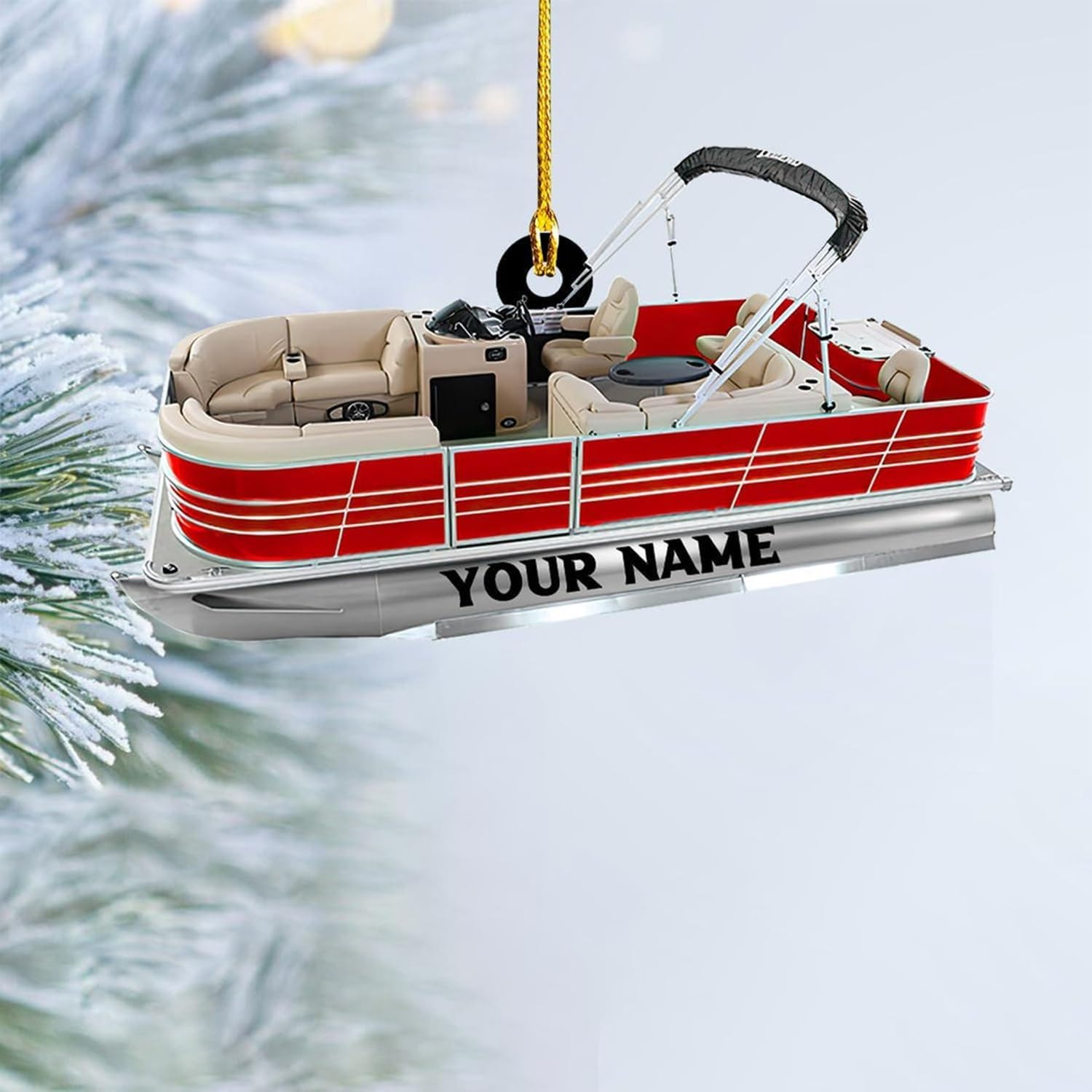 Amazon.com: GABITA Custom Pontoon Boat Christmas Ornament, Pontoon ...