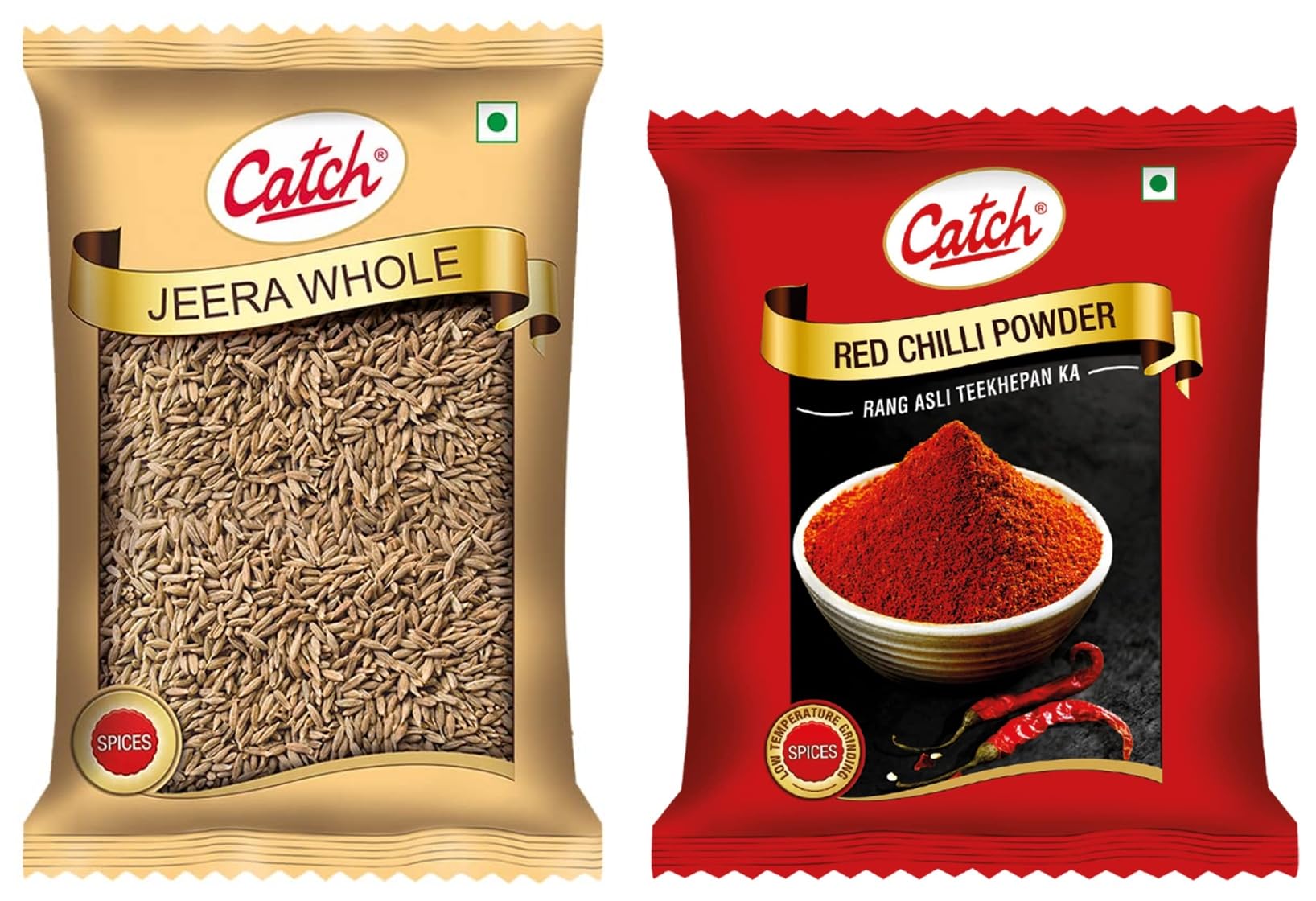 Catch Cumin Whole | Jeera Whole, 200g & Catch Red Chilli Powder, 200g ...