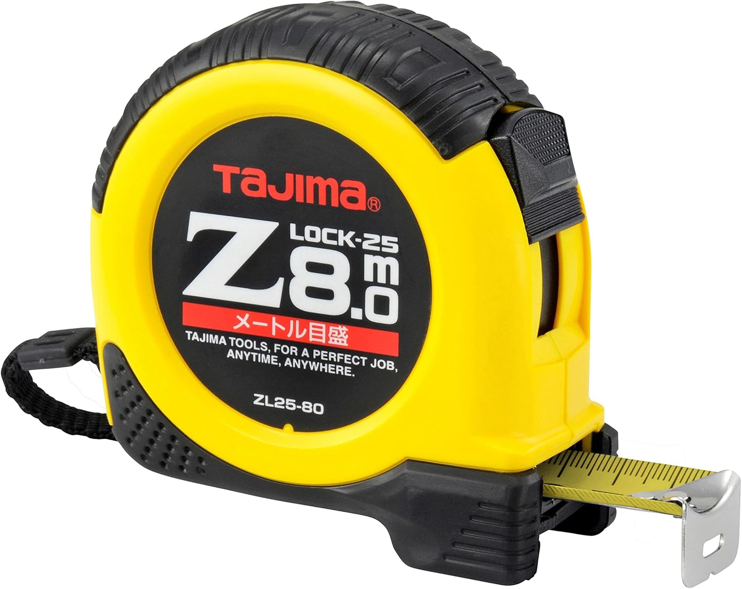 Tajima Z Dual Lock Steel Tape Measure Nylon Coating Triple Riveted End Tajima Z Dual Lock Steel Tape Measure Nylon Coating Triple Riveted End