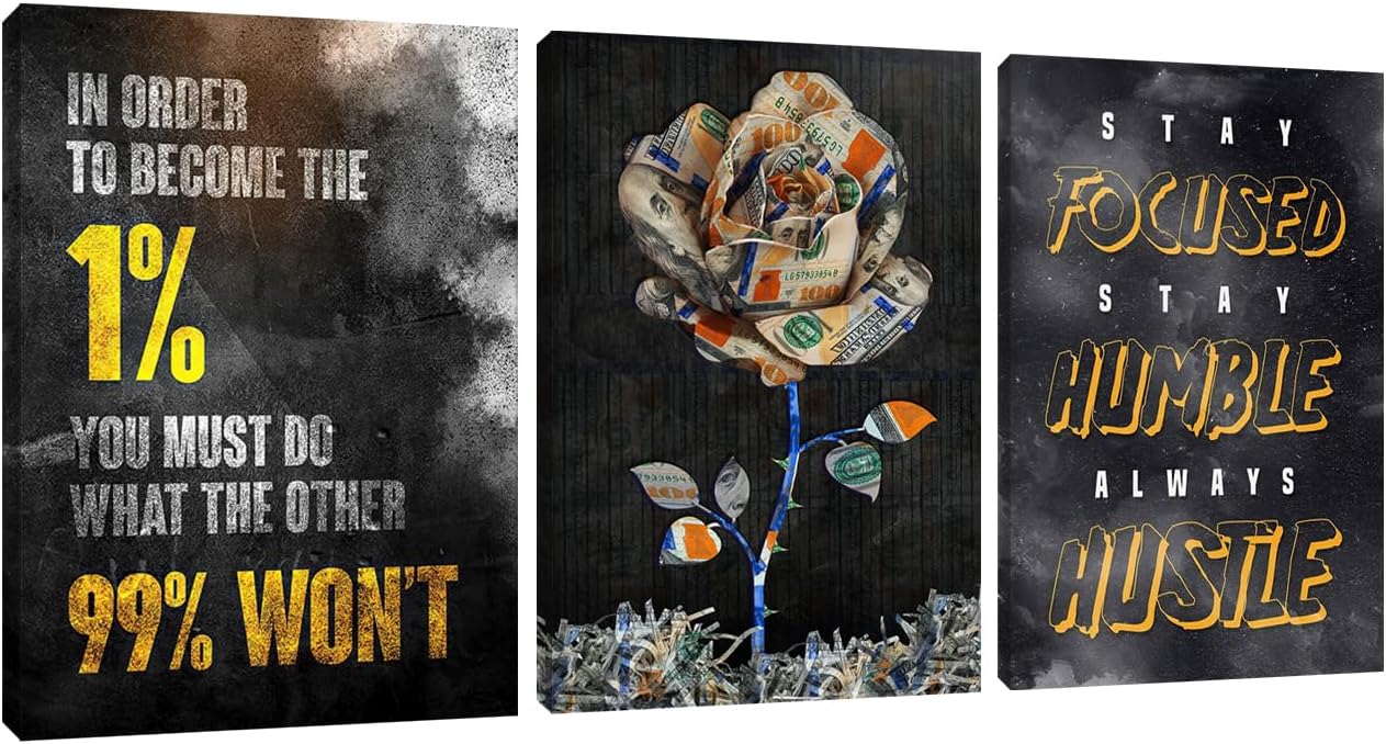 Amazon.com: Inspirational Canvas Wall Art Office Decor, Motivational ...