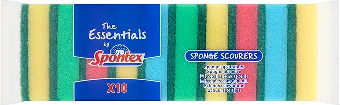 The Essentials by Spontex 10 Sponge Scourers : Amazon.co.uk: Home & Kitchen
