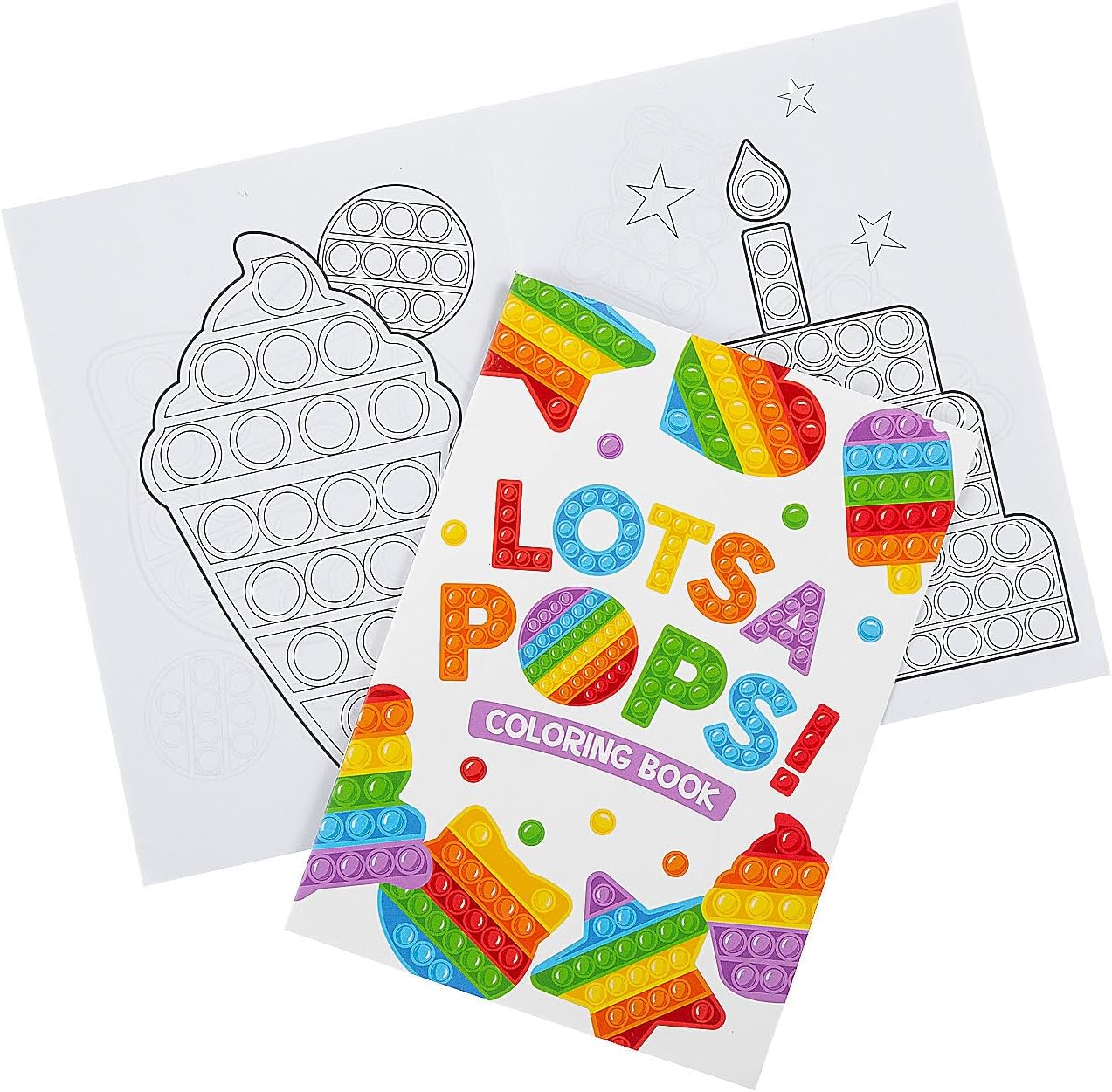 Amazon.com: Fun Express Lotsa Pops Party Coloring Books - 12 Pc : Toys ...
