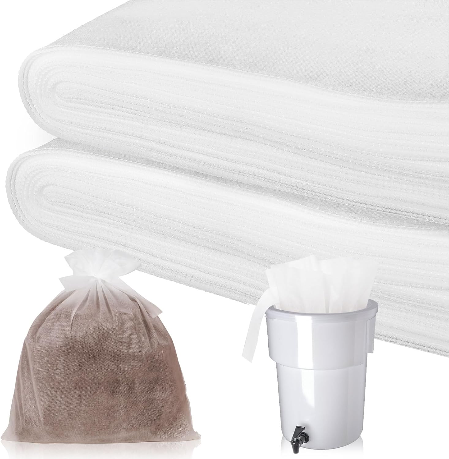 Amazon.com: 50 Piese Cold Brew Coffee Filters with Drawstring, 20" X 20 ...