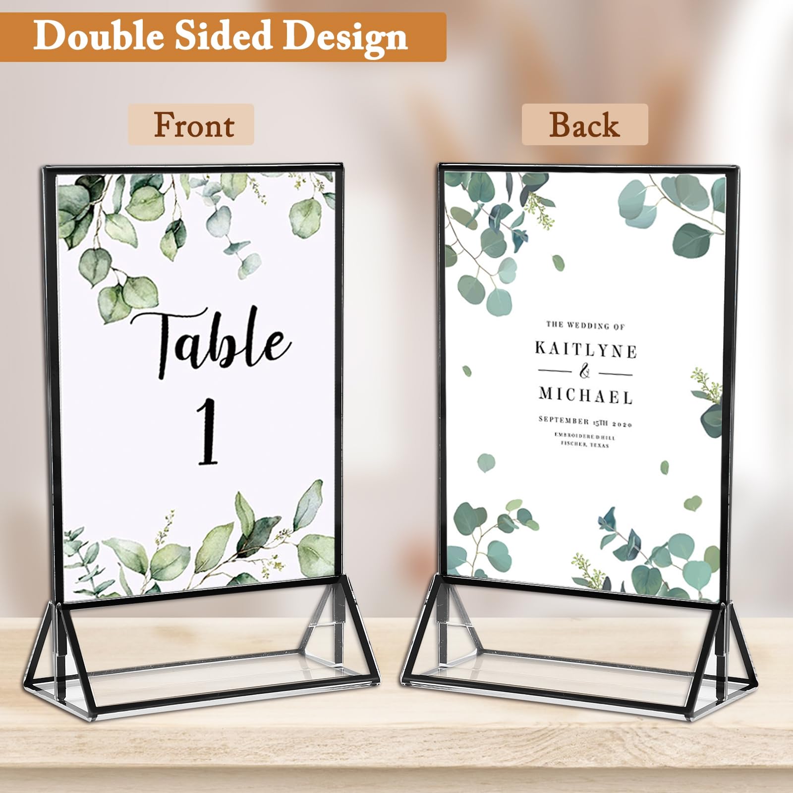 Snapklik.com : 6 Pack 5x7 Inch Clear Acrylic Sign Holders, Double-Sided ...