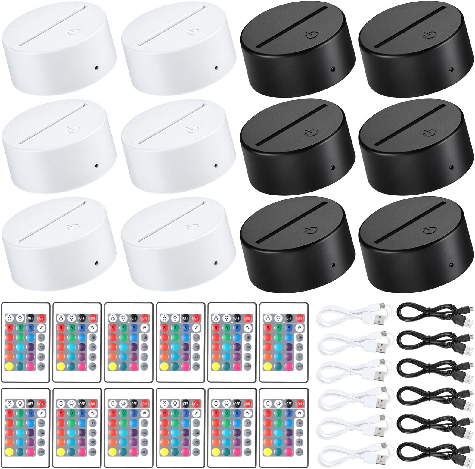 Amazon.com: Hortsun 18 Sets 3D Night LED Light Lamp Base with 18 Pieces ...