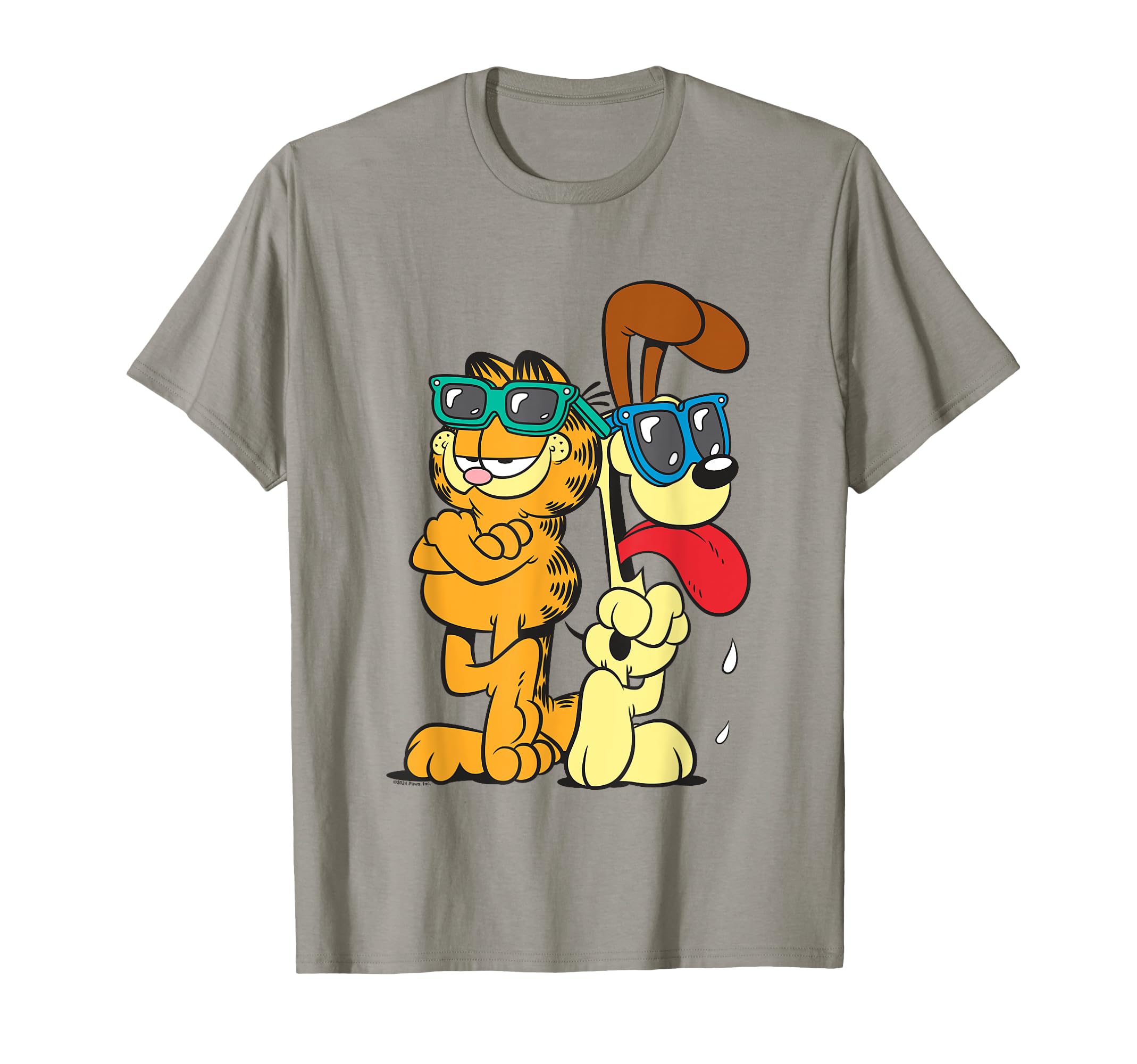 Amazon.com: Garfield & Odie Wearing Shades Cool Shot T-Shirt : Clothing ...