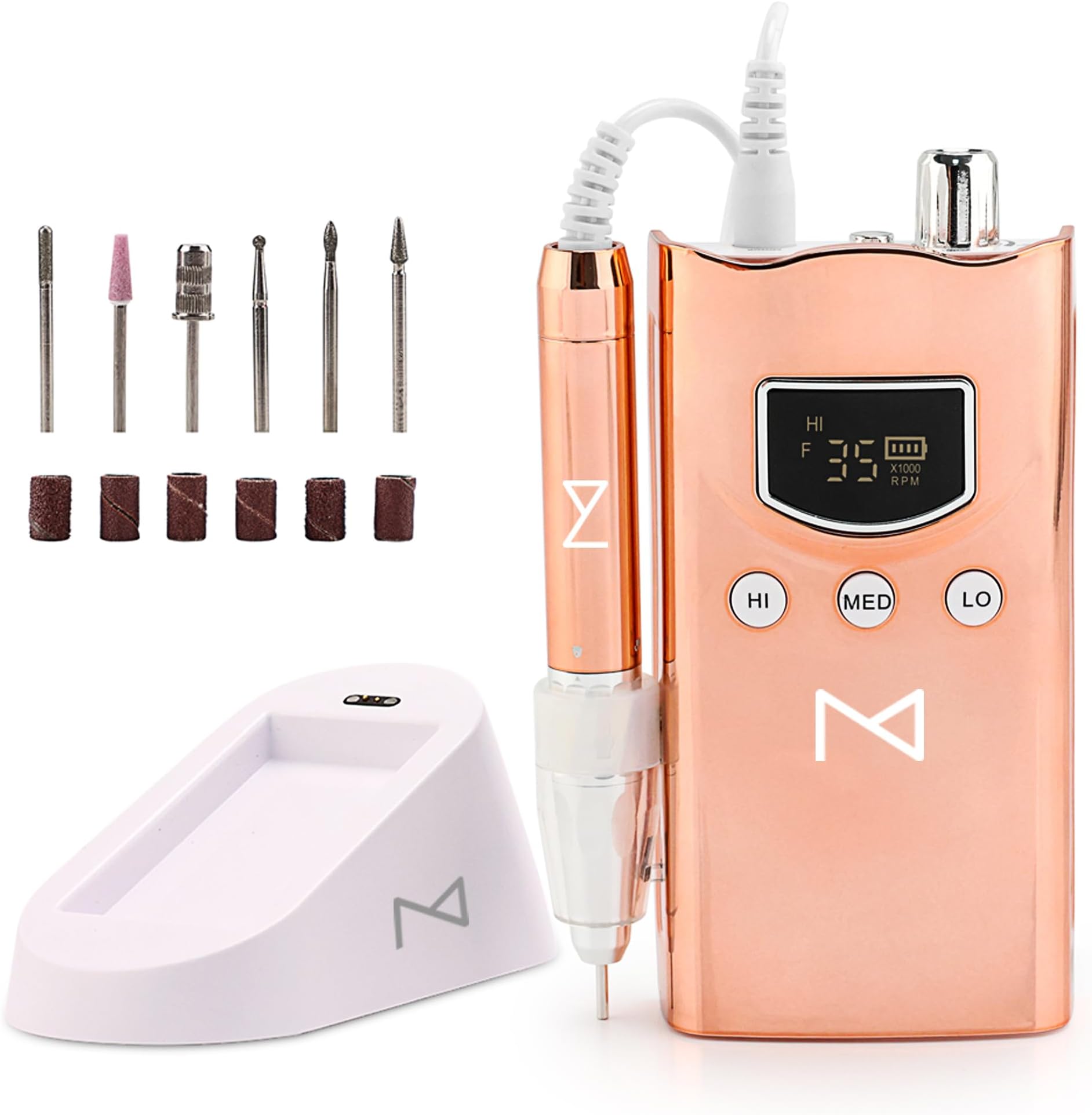Amazon.com: M GEM Drill for Nails - Professional Brushless 35k RPM Nail ...