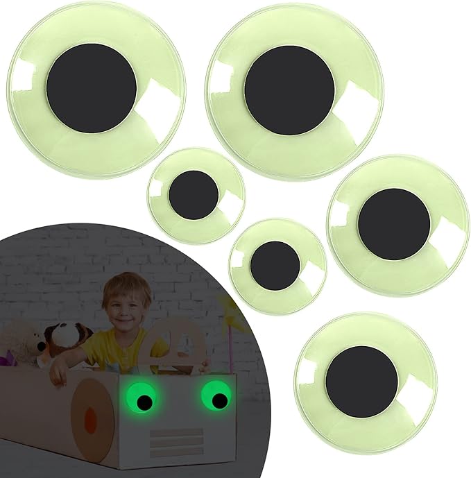 Amazon.com: 6Pcs Giant Googly Wiggle Eyes, PETKNOWS Glow in The Dark ...