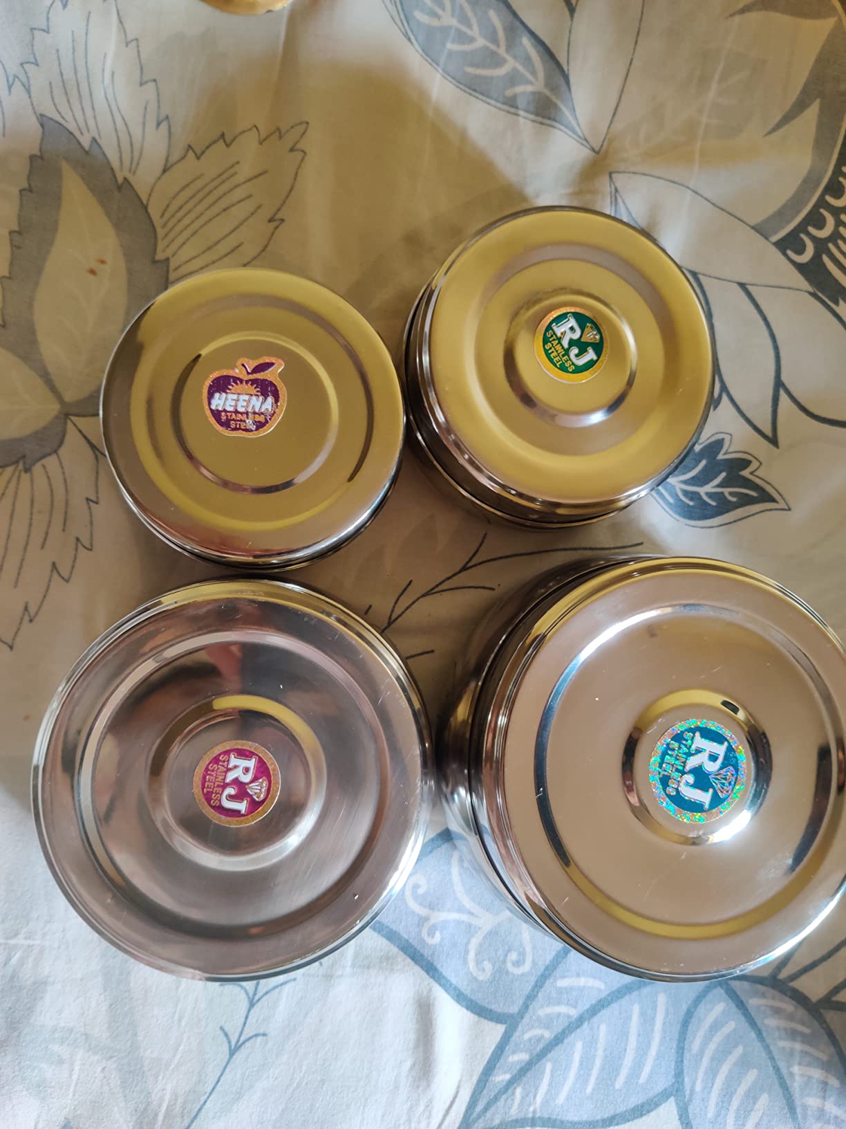 Buy CALOPE Set Of 4 Stainless Steel Jar/Kitchen Dabbi/Food Grade ...