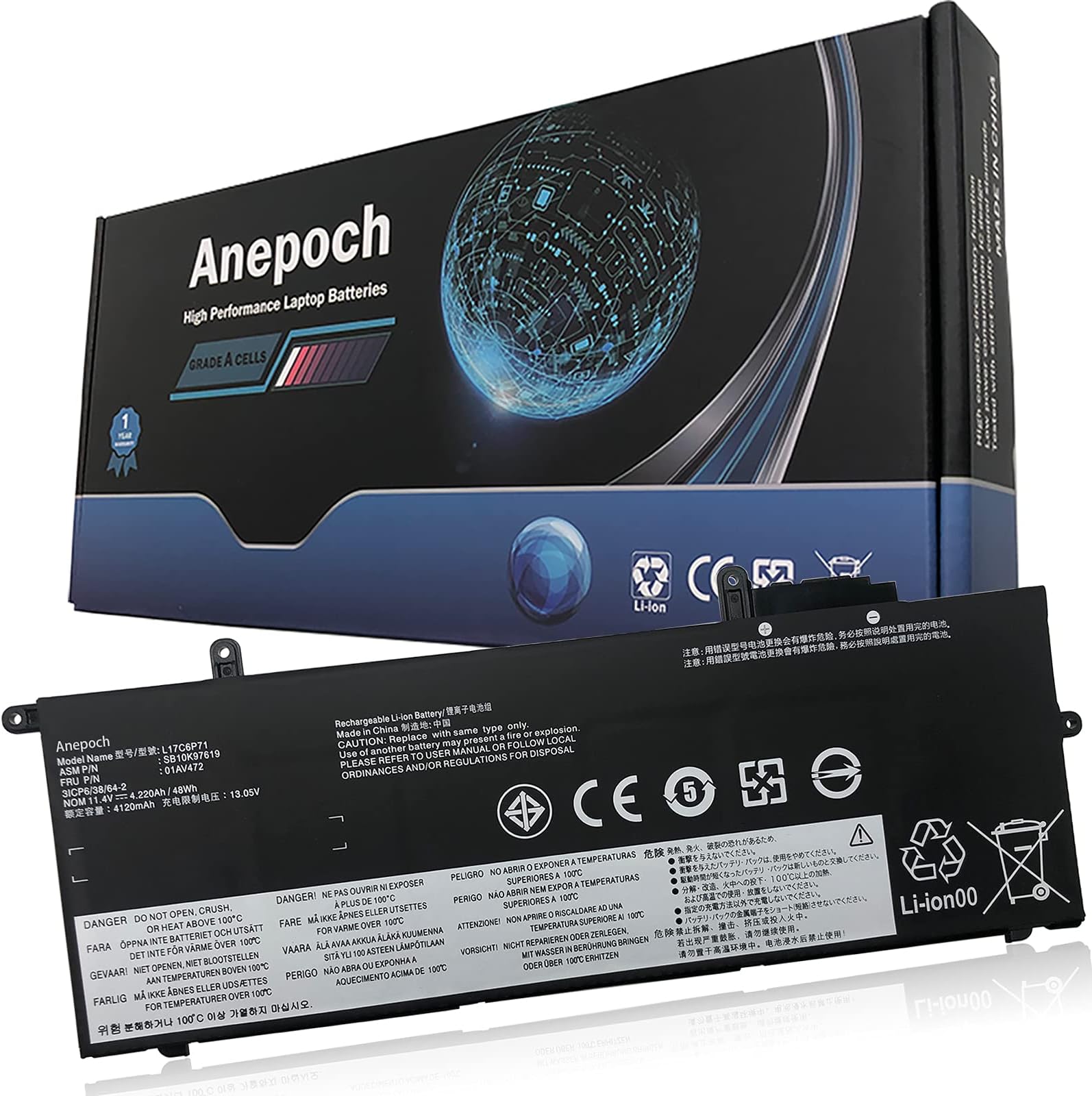 Amazon.com: Anepoch 01AV472 L17C6P71 Laptop battery Replacement for ...