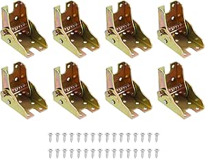M METERXITY 8 Pack Folding Hinge - Metal Self-Locking Frame with Screws ...