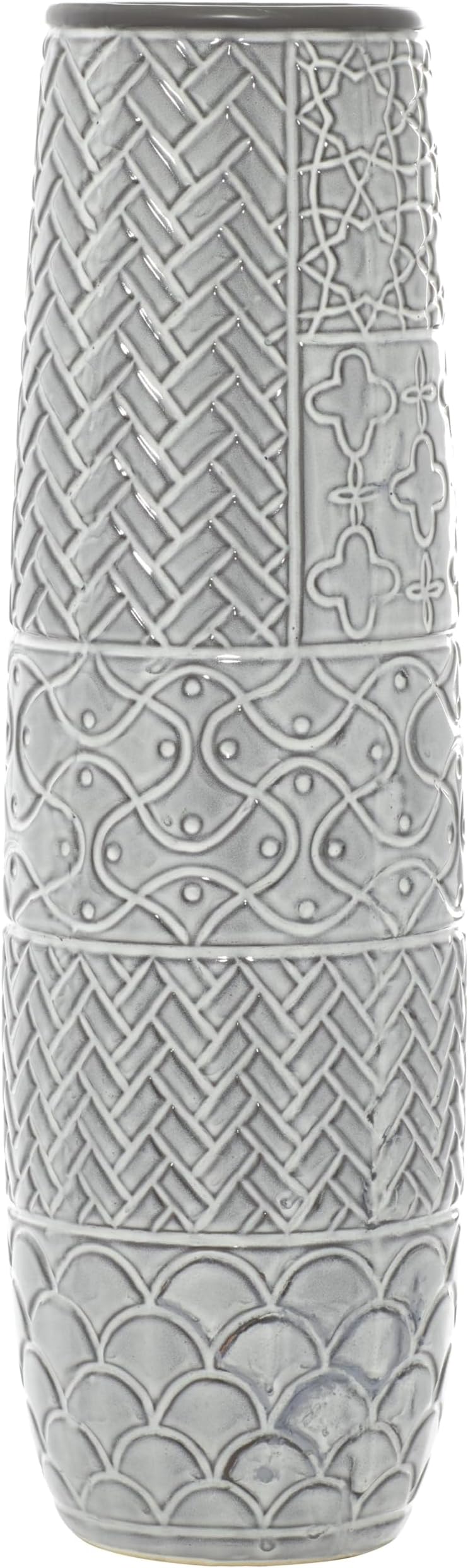 Amazon.com: Deco 79 Ceramic Decorative Vase Marbled Centerpiece Vase ...