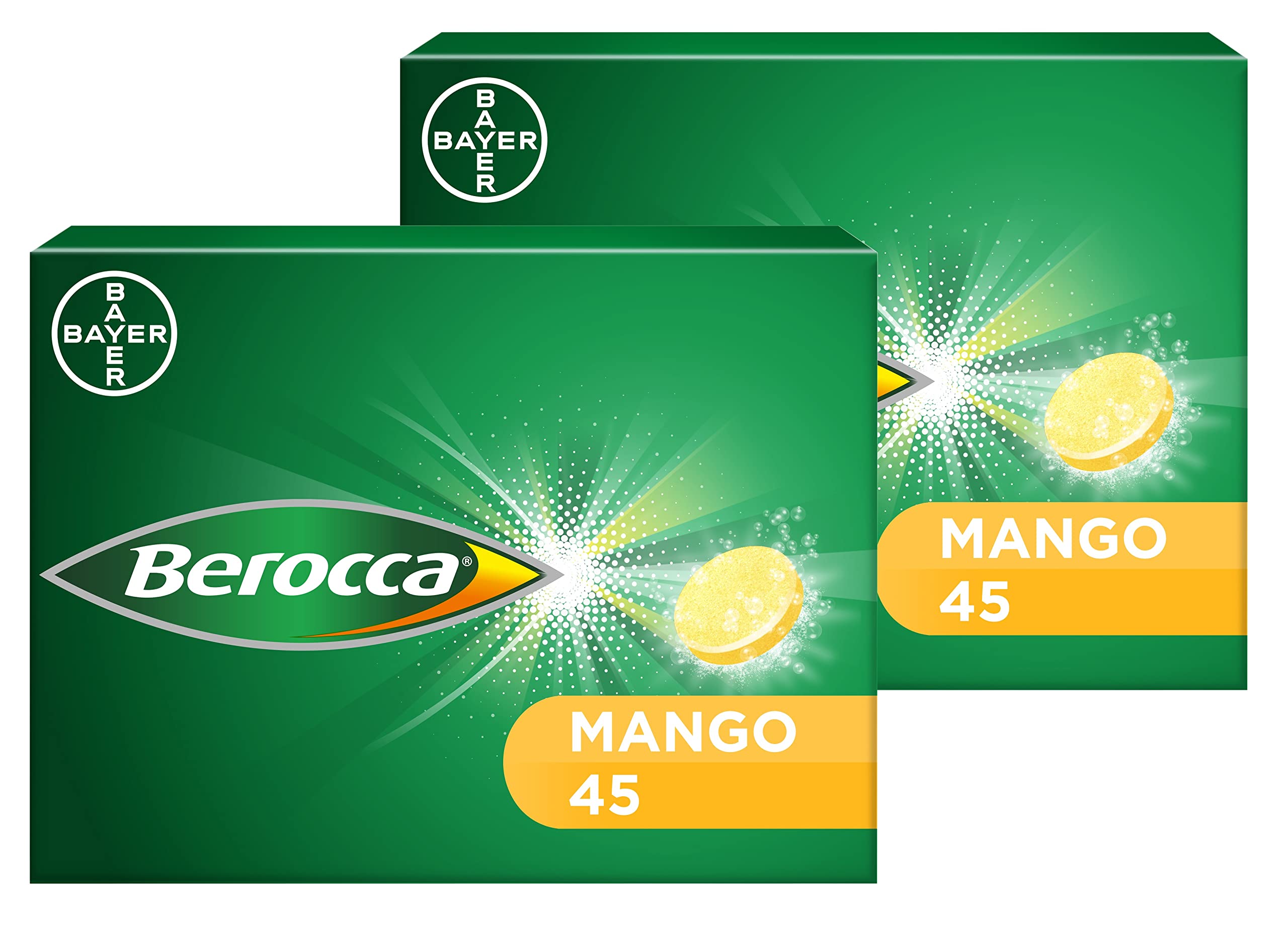 Buy Berocca C Effervescent s, with Magnesium, B12 and B Complex, Mango ...