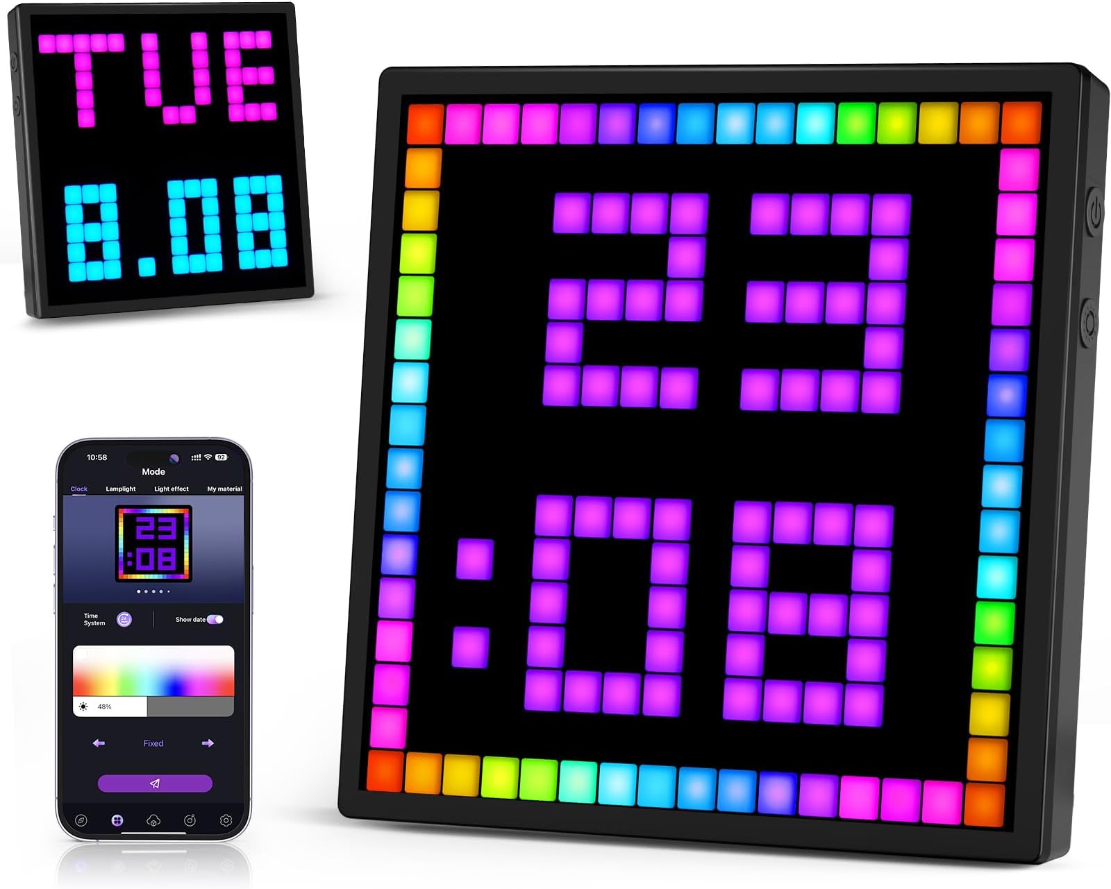 Amazon.com: Rayhome Large Display Digital Calendar Day Clocks, Precise ...