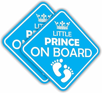 Amazon.com: (2 Pcs) Little Prince On Board Vinyl Decal Bumper Sticker ...