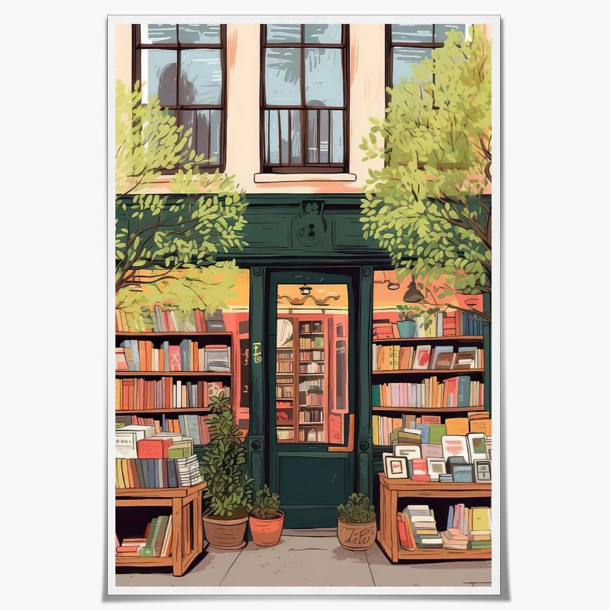 Amazon.com: Vintage Book Store Poster Book Lovers Gift Reading Gift ...