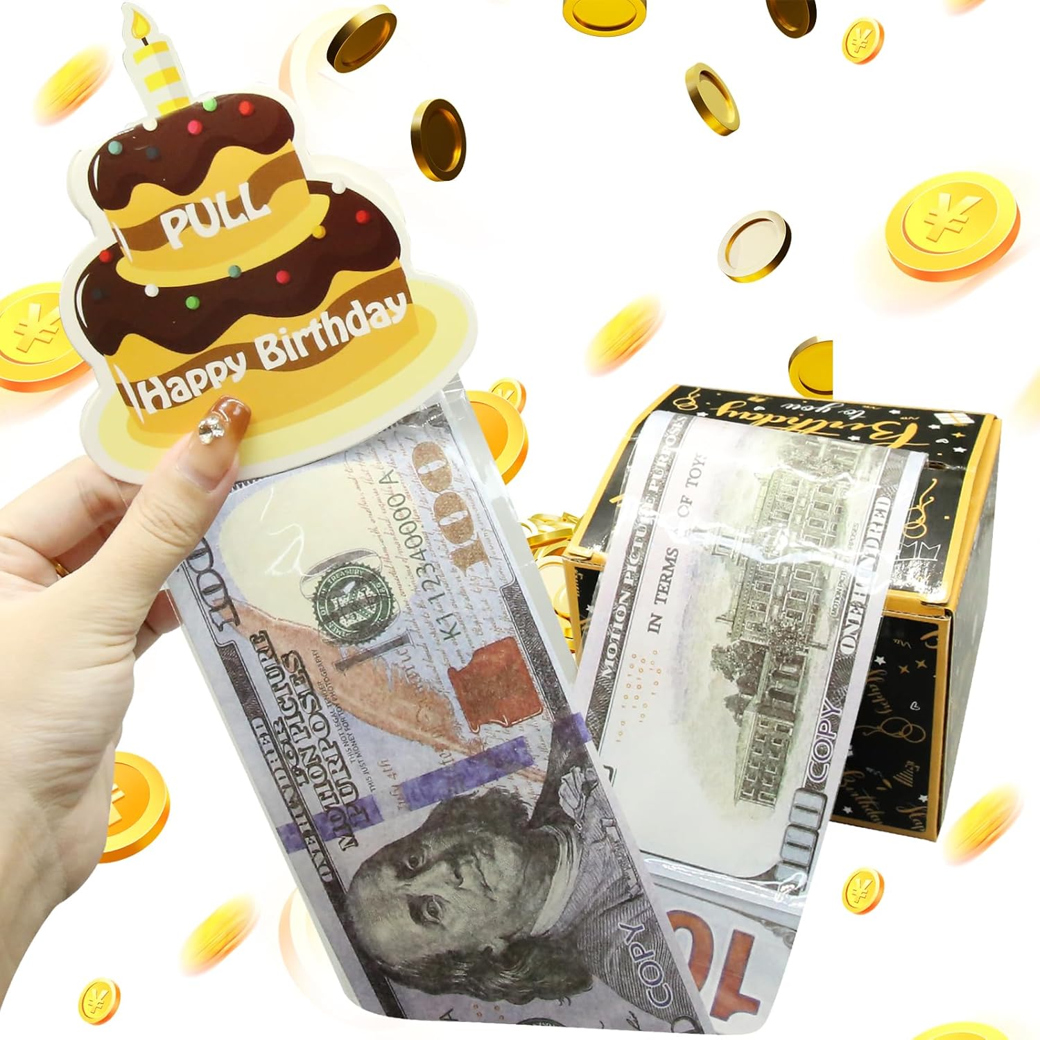 Amazon.com: Happy Birthday Money Gift Boxes for Cash Gift Pull, Funny ...