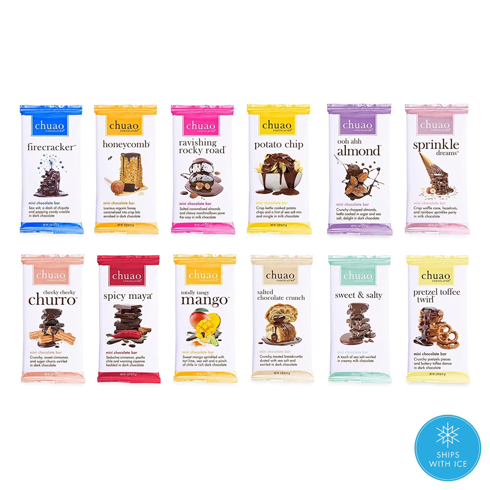 Chuao Chocolatier Share the Love Assorted Mini Gourmet Chocolate Bars ...