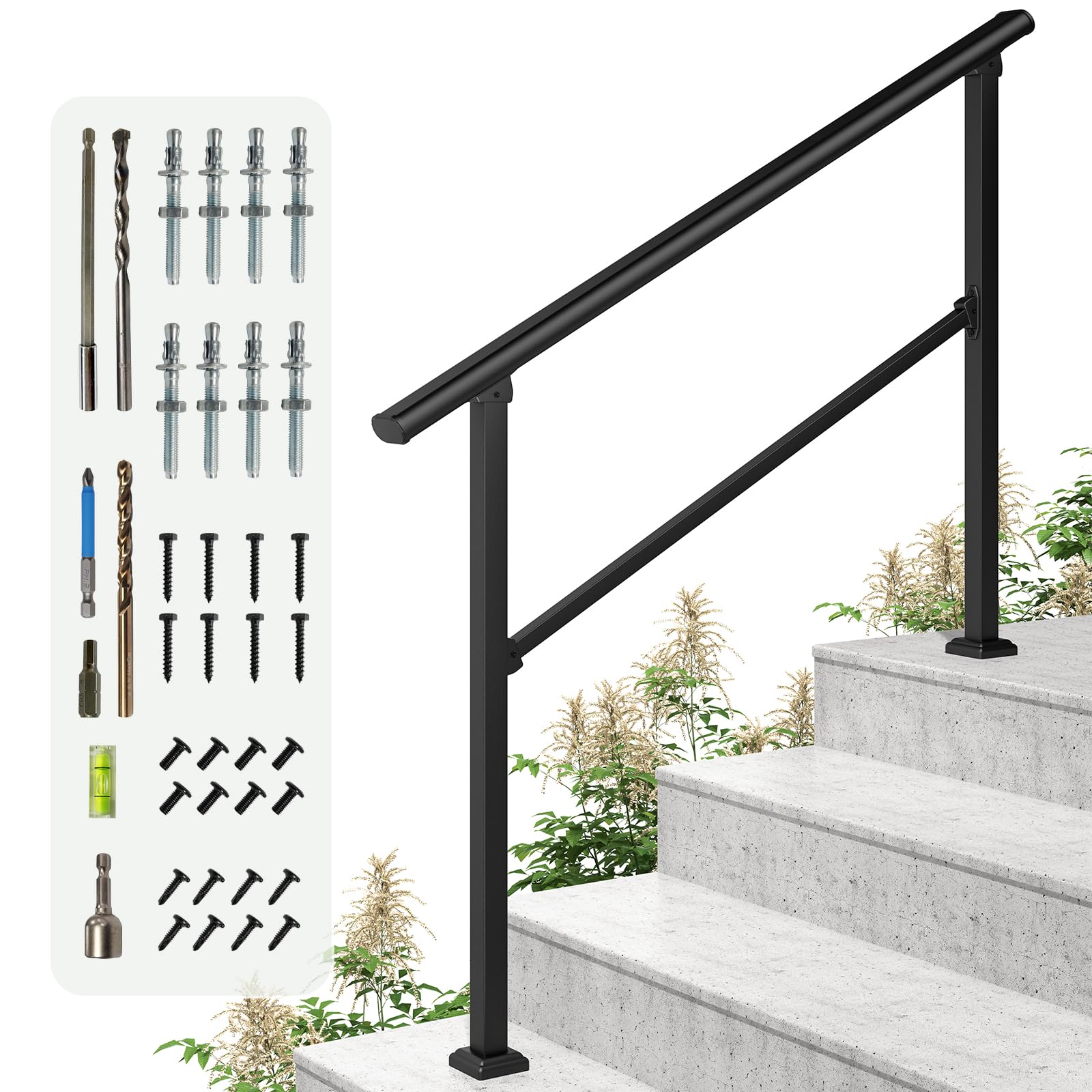 Snapklik.com : LOVMOR Hand Rails For Outdoor Steps, Wrought Iron ...