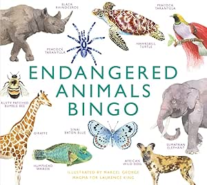 Endangered Animals Bingo: Learn About 64 Threatened Species That Need ...