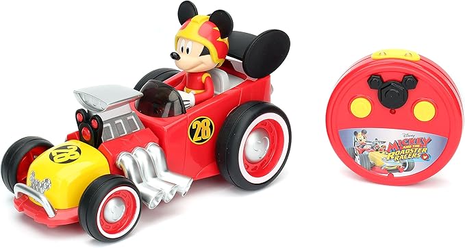 Amazon.com: Jada Toys Disney Mickey Roadster Racer RC Vehicle, Red ...
