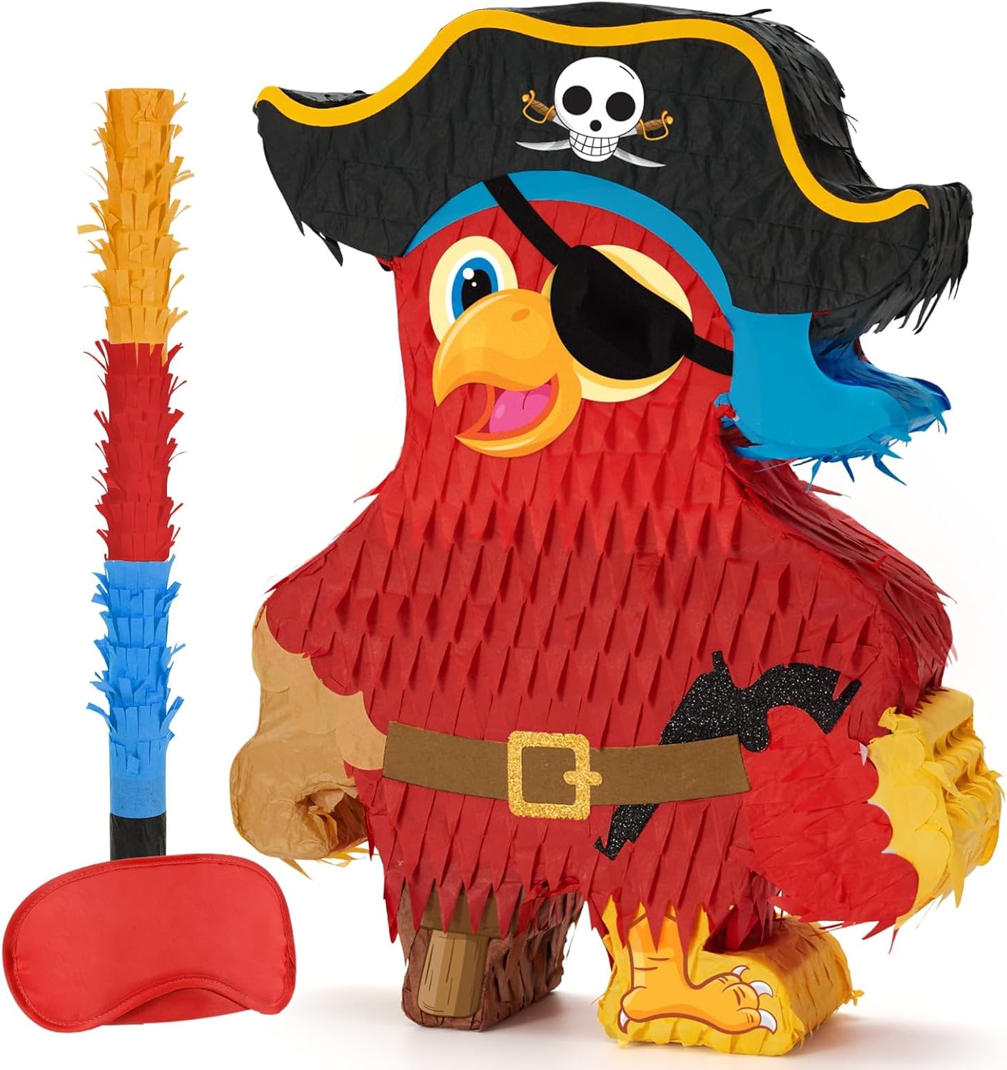 Amazon.com: Wernnsai Pirate Piñata - Pirate Parrot Piñata with Blindfold and Bat for Boys ...