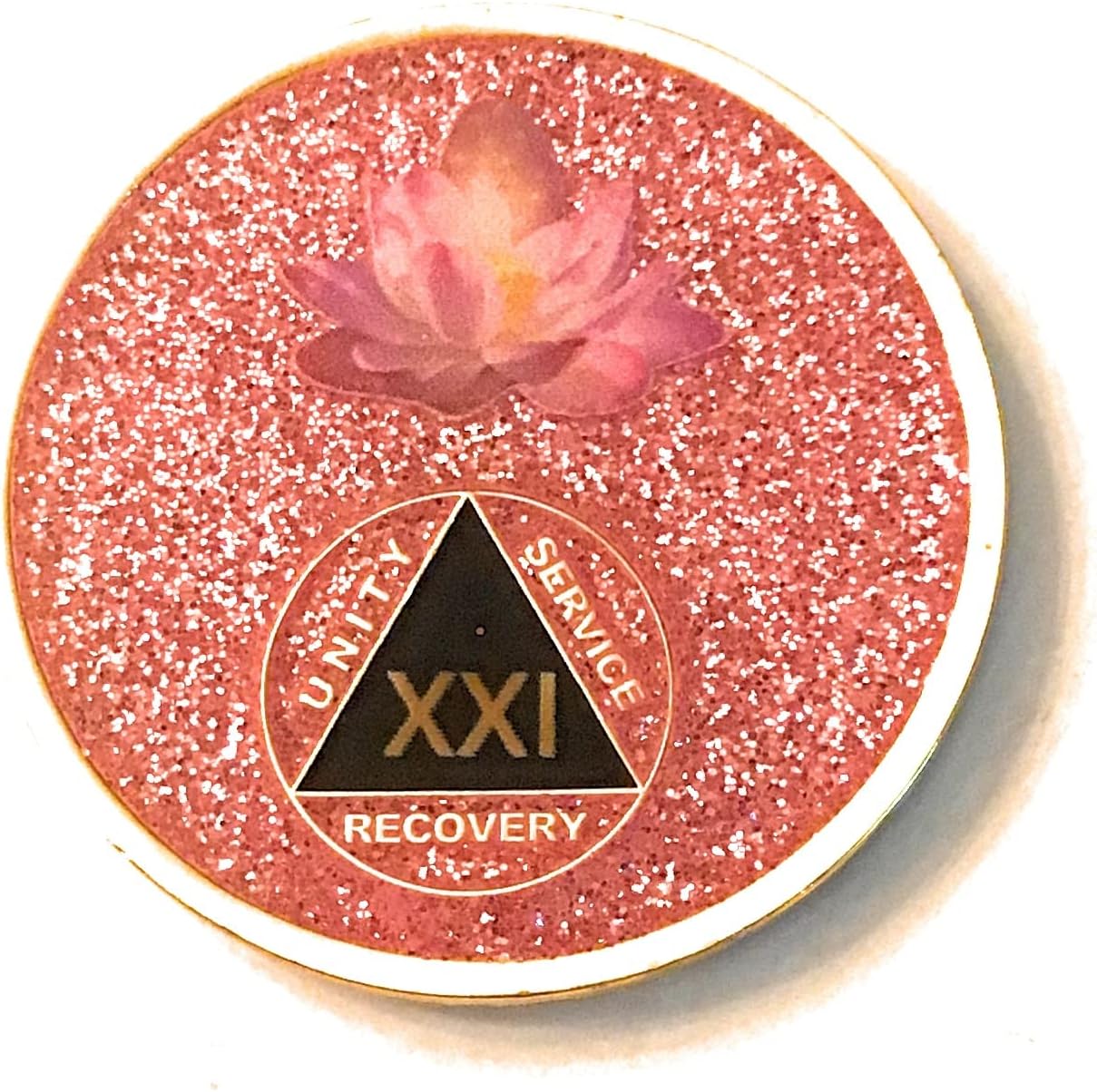 Amazon.com: Ansen Crafts Factory 21 Year AA Medallion - The Lotus Pink ...