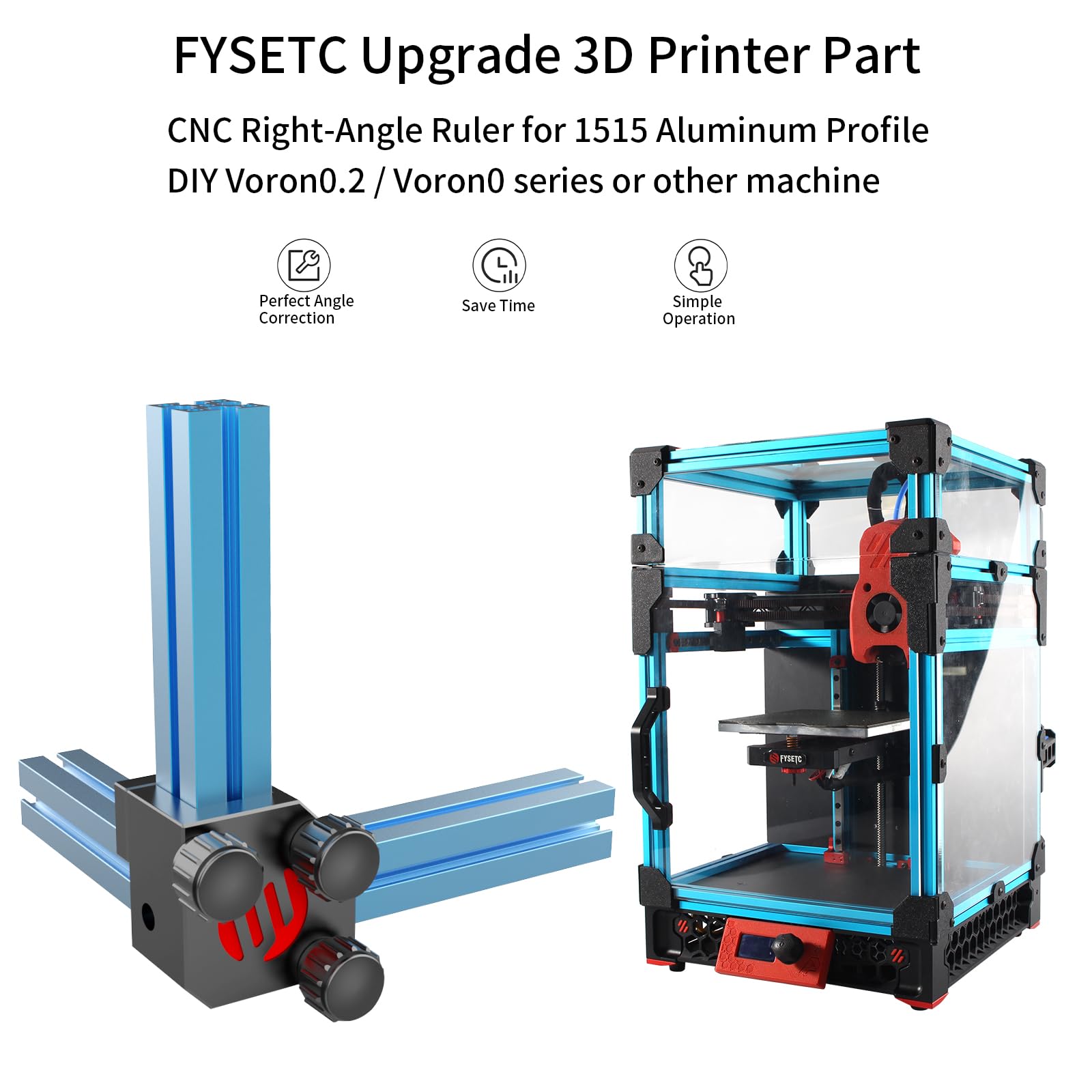 Buy FYSETC 3D Printer Accessories 1515 Aluminum Extrusion Right-Angle ...