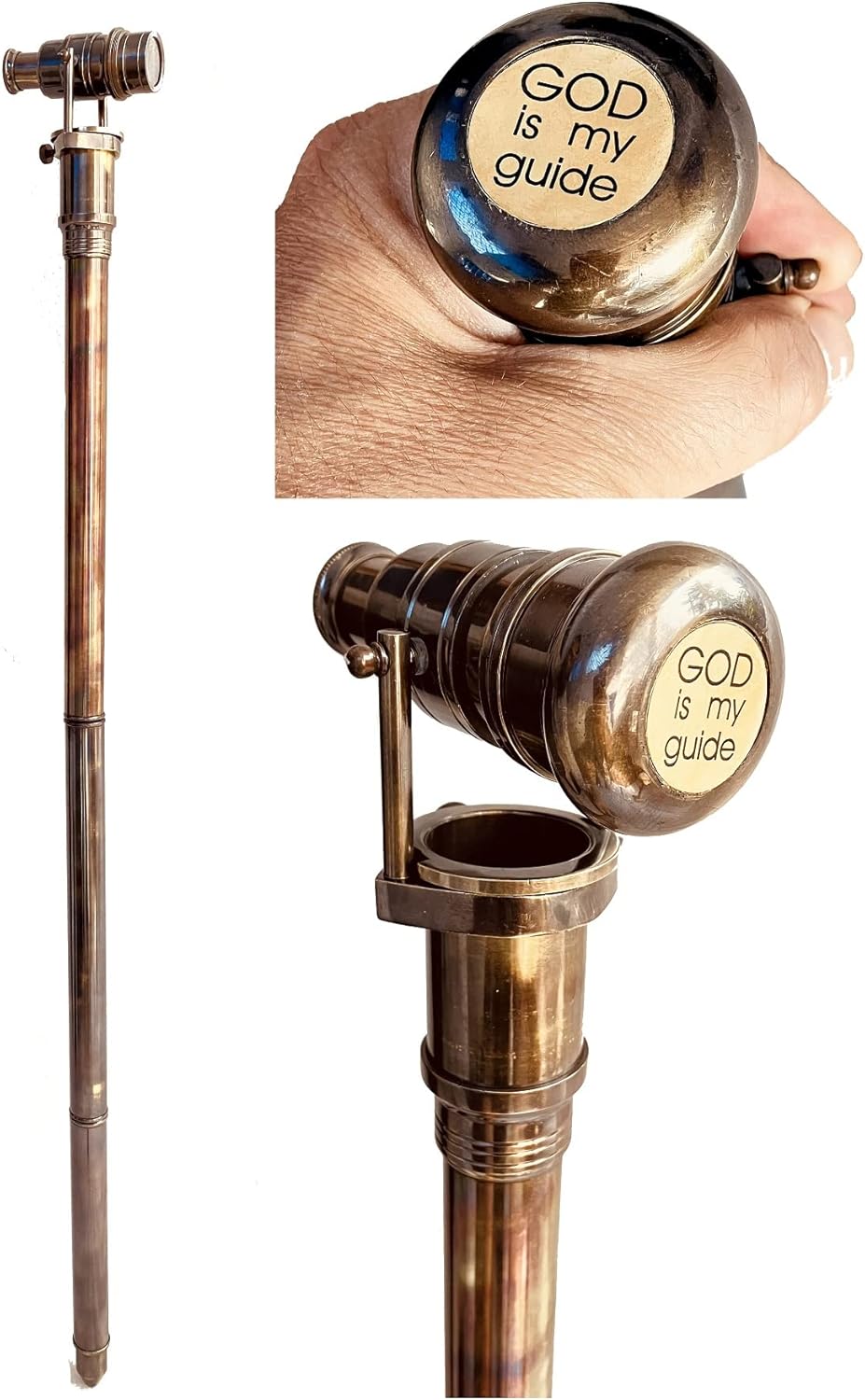 Amazon.com: God Guide Spyglass Walking Cane with Hidden Telescope ...