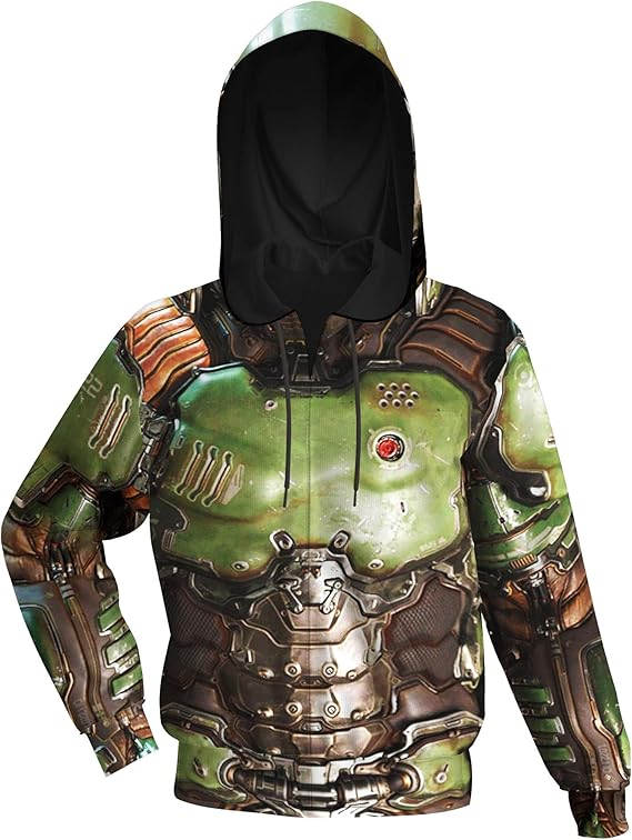 Chiefstore Doom Slayer Hoodie Doom Guy Cosplay Costume Jacket Zip up ...