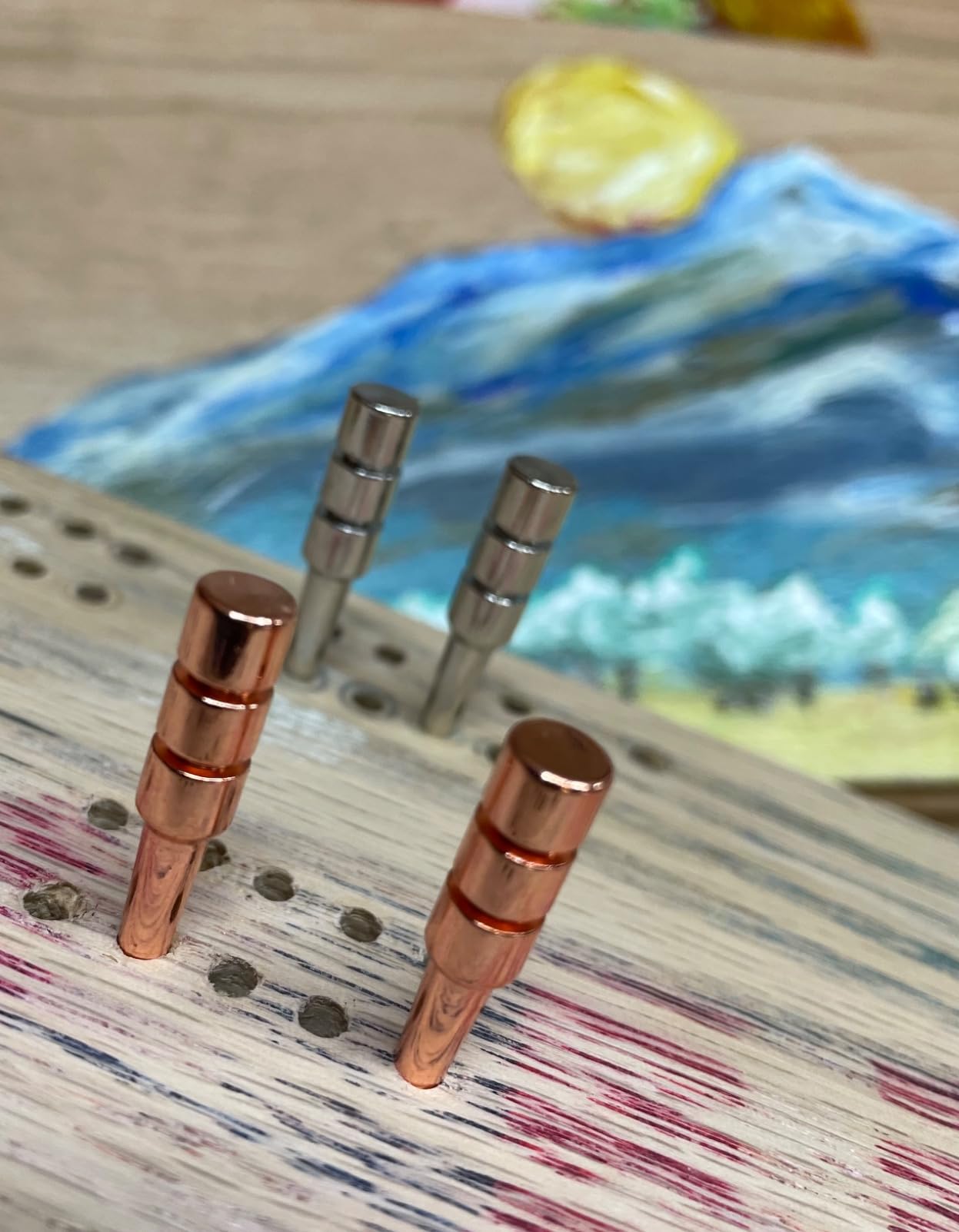 Amazon.com: 32 Pieces Metal Cribbage Pegs Fit 1/8 Holes Cribbage Pegs ...