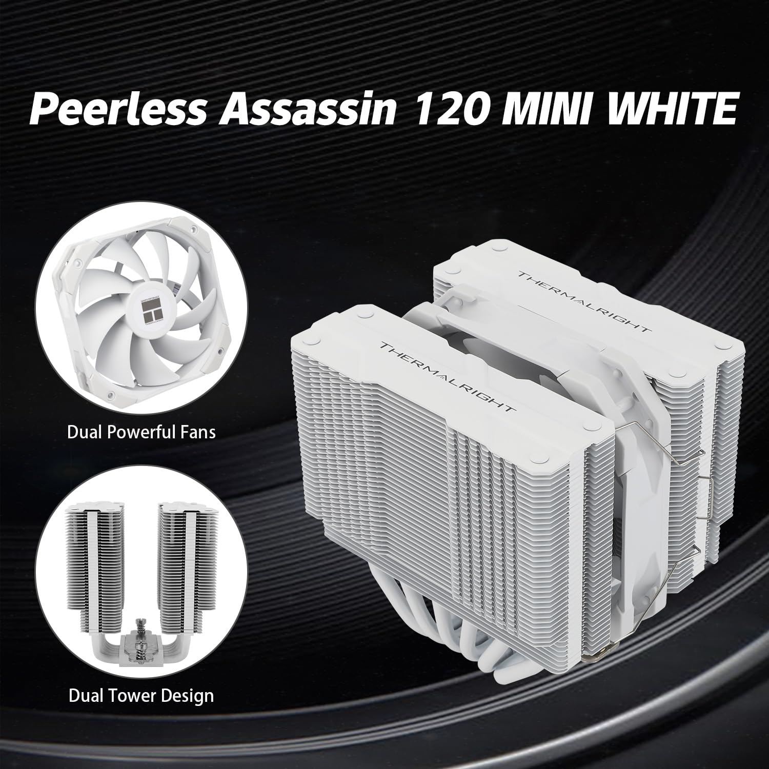 Snapklik.com : Thermalrlght Peerless Assassin 120 Mini White CPU Cooler ...